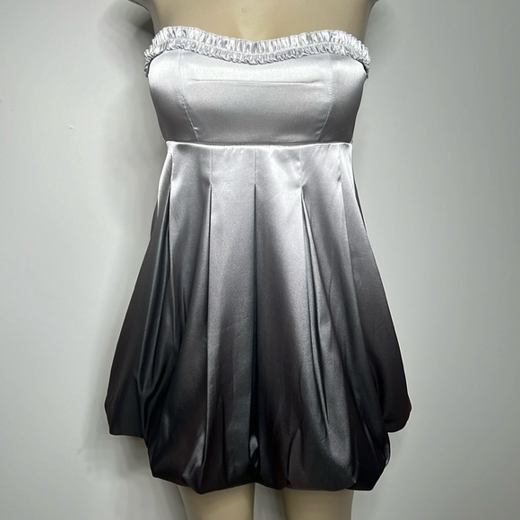 Ruby Rox | Dresses | Ruby Rox Small Ombre Gray And Silver Satin Mini ...